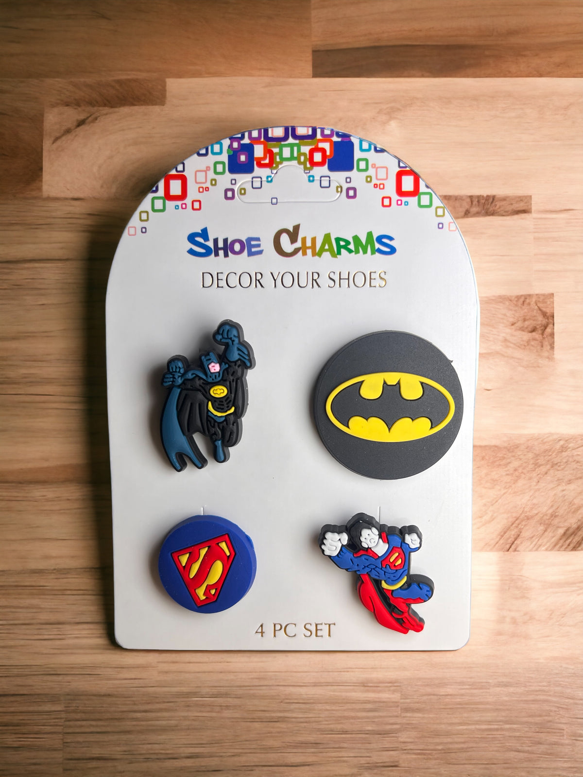 Shoes Charms for Crocs Batman & Super Man 4 Pcs — Infinite Styles